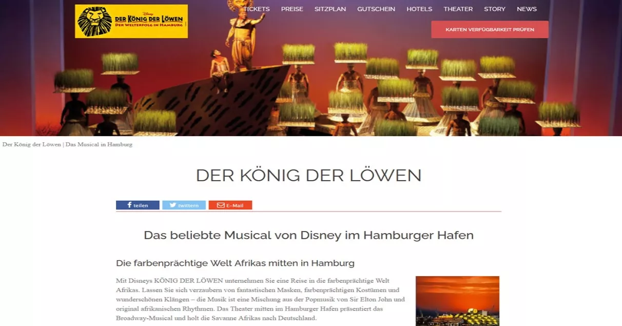 Der KɆnig der LɆwen Musical - Infos | Preise | Ticketbuchung